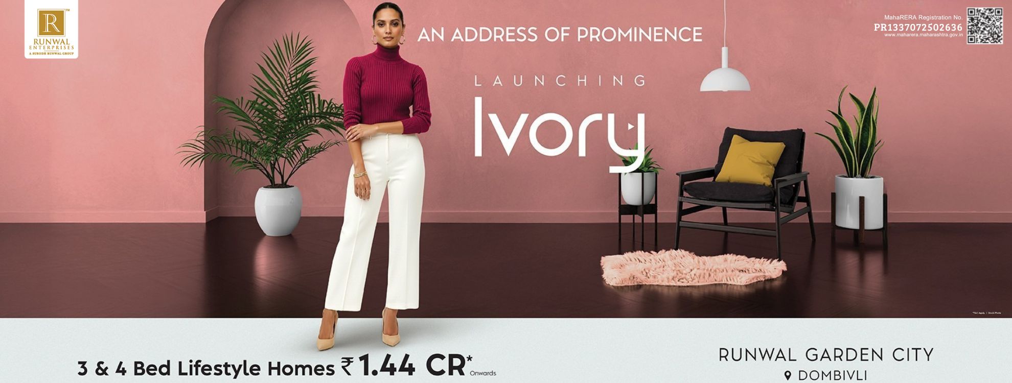 Runwal Garden City Ivory Floor Plan | Luxury 3 & 4 BHK Layou