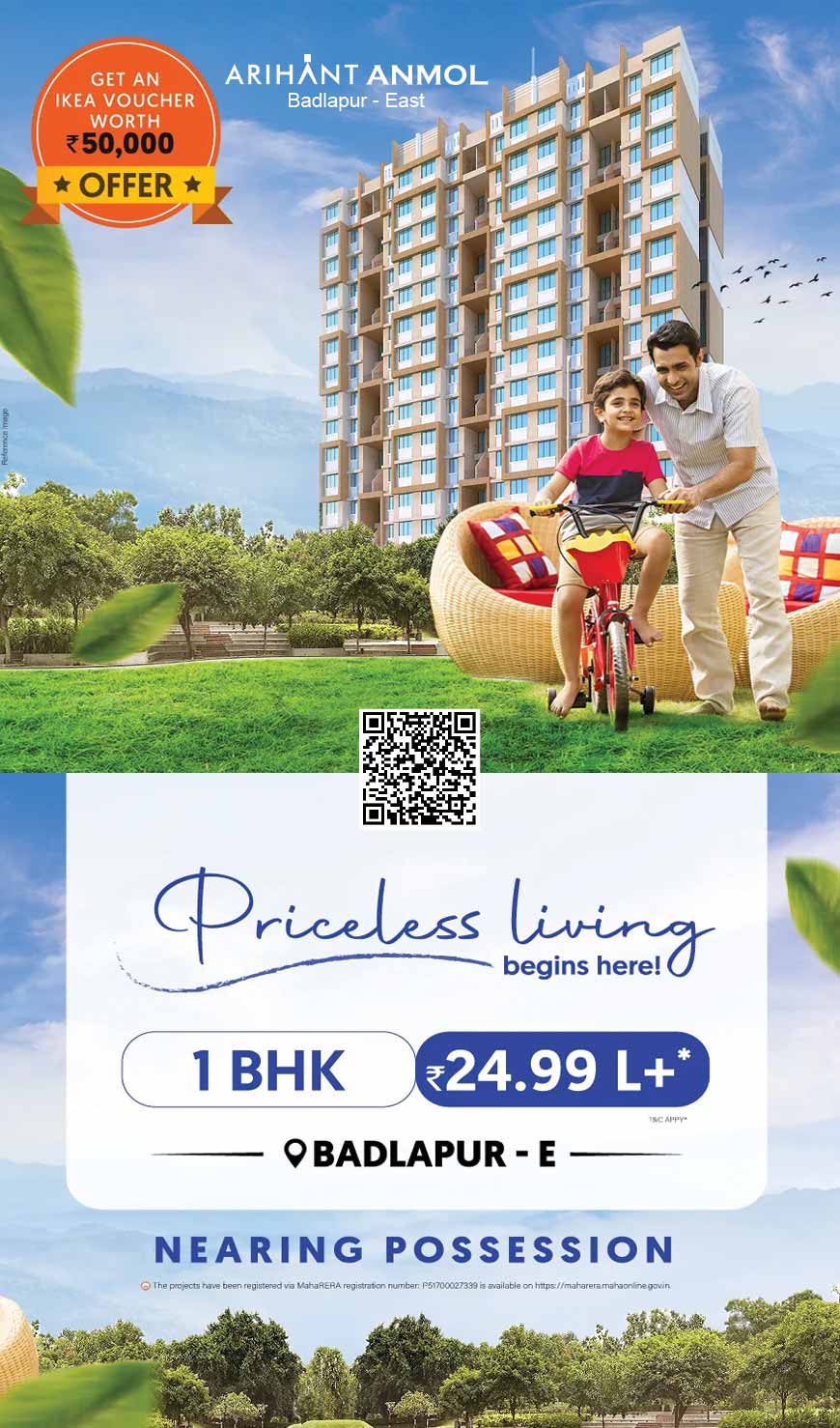 Arihant Anmol Luxury 1 BHK, 2 BHK Flats For Sale in Badlapur